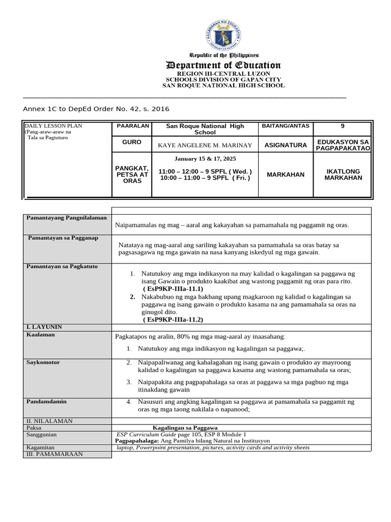 Kagalingan Sa Paggawa | PDF