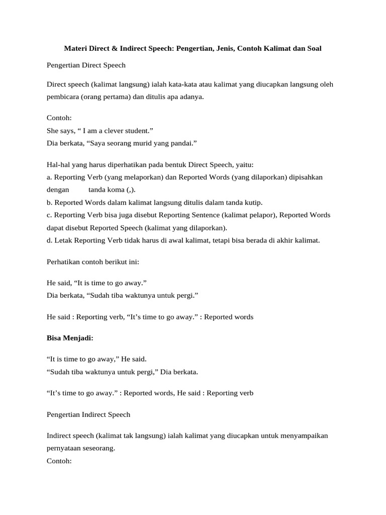 Materi Direct and Indirect | PDF