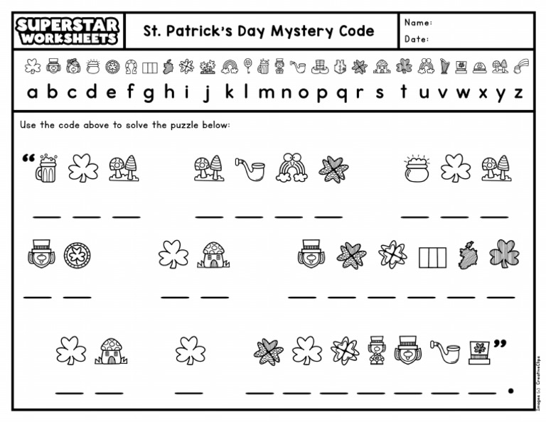 ST Patricks Day Mystery Word Puzzle | PDF