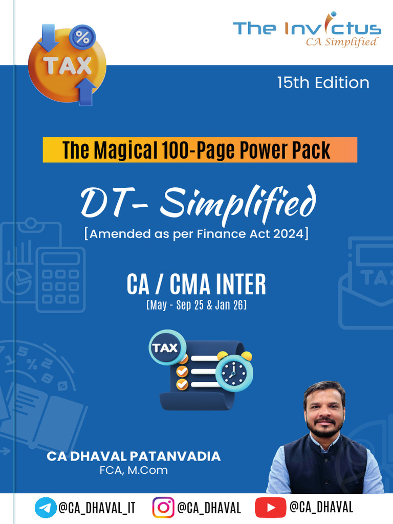 CA Inter DT Magical Book | PDF | Income Tax | Taxes