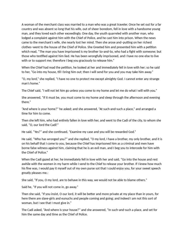 Merchant's Wife's Clever Deception | PDF