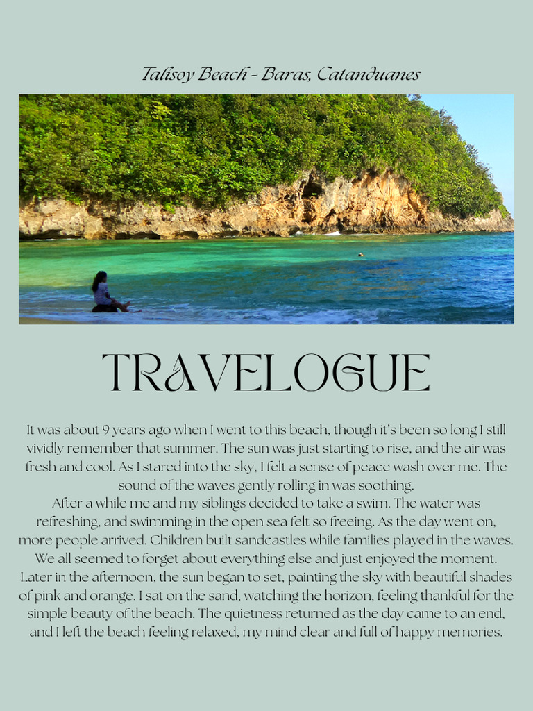Talisoy Beach Travelogue: A Day of Bliss | PDF