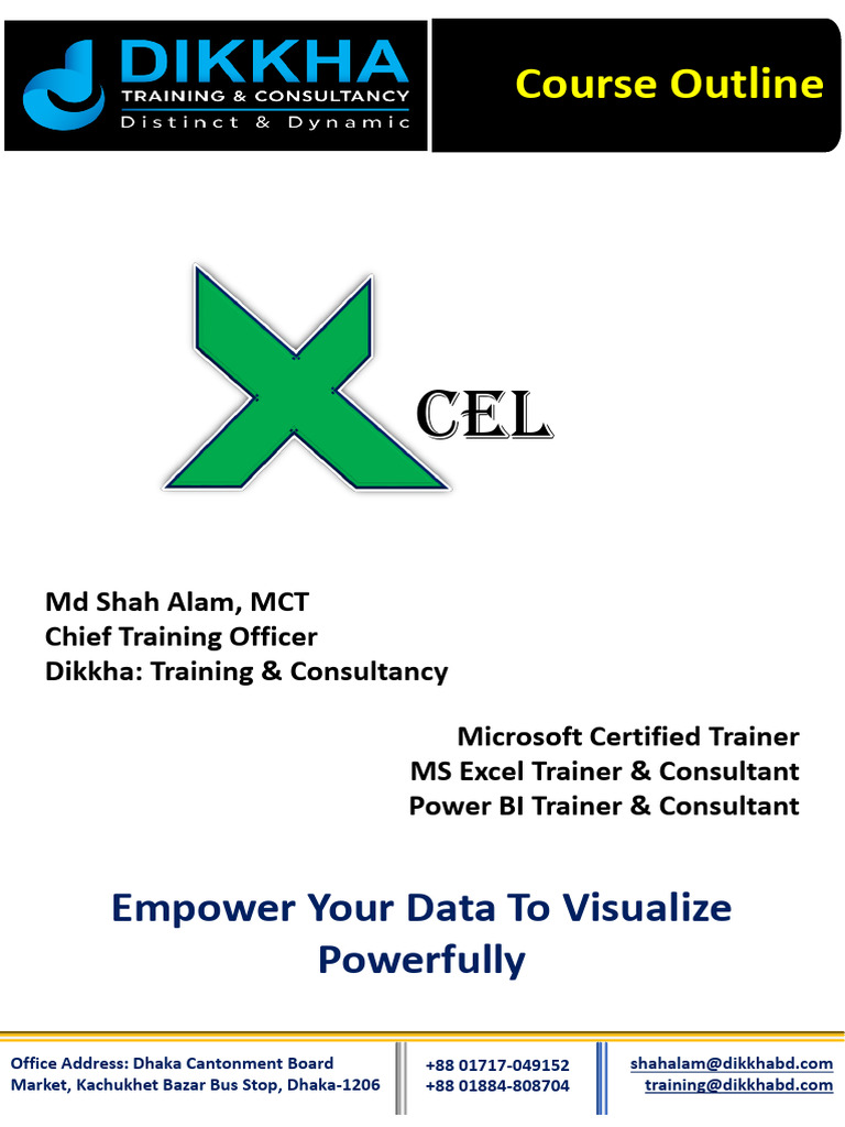 Dashboard Reporting by MS Excel | PDF | Microsoft Excel | Information Technology