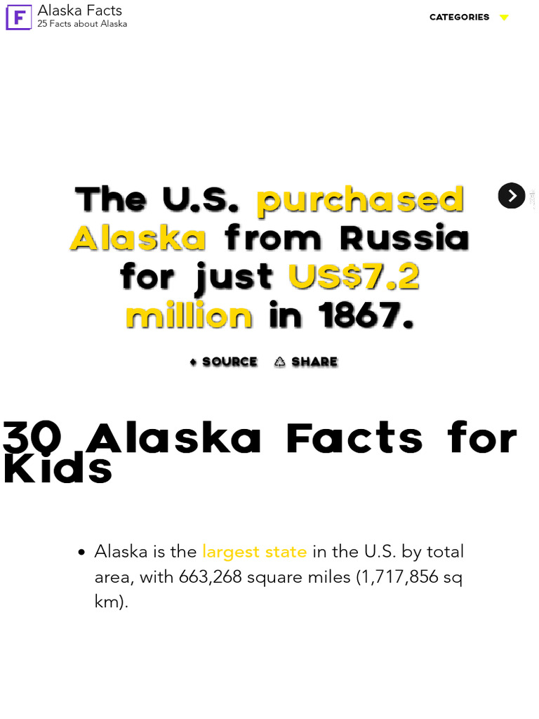 Alaska Facts - 25 Facts About Alaska - 01 - 02 | PDF