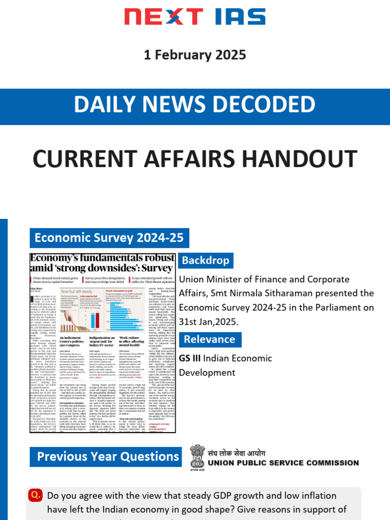 Shashank Sir DND PPT 1 Feb | PDF | Inflation | Recession