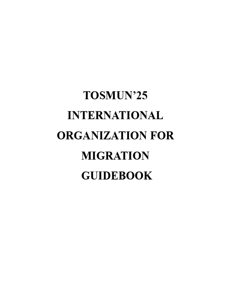 Tosmun'25 - Iom Guidebook-1 | PDF | Human Migration | Territorial Waters