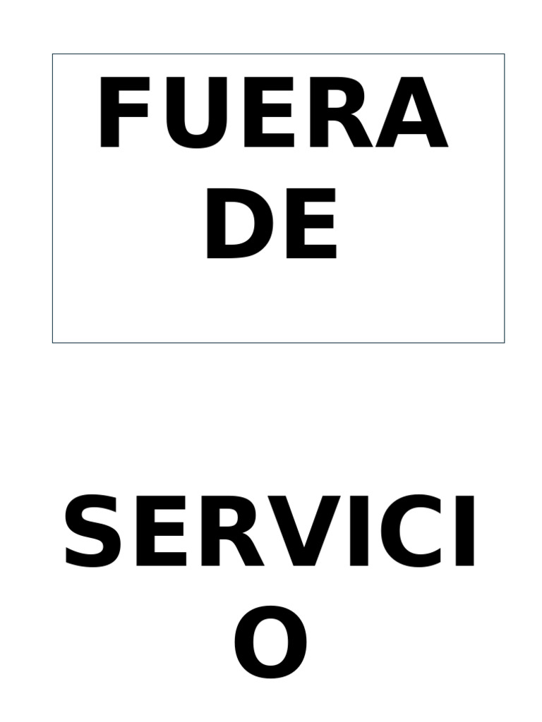 Fuera de Servicio | PDF