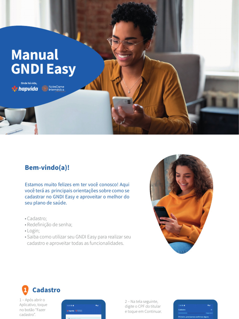 Manual de Cadastro APP GNDI Easy | PDF