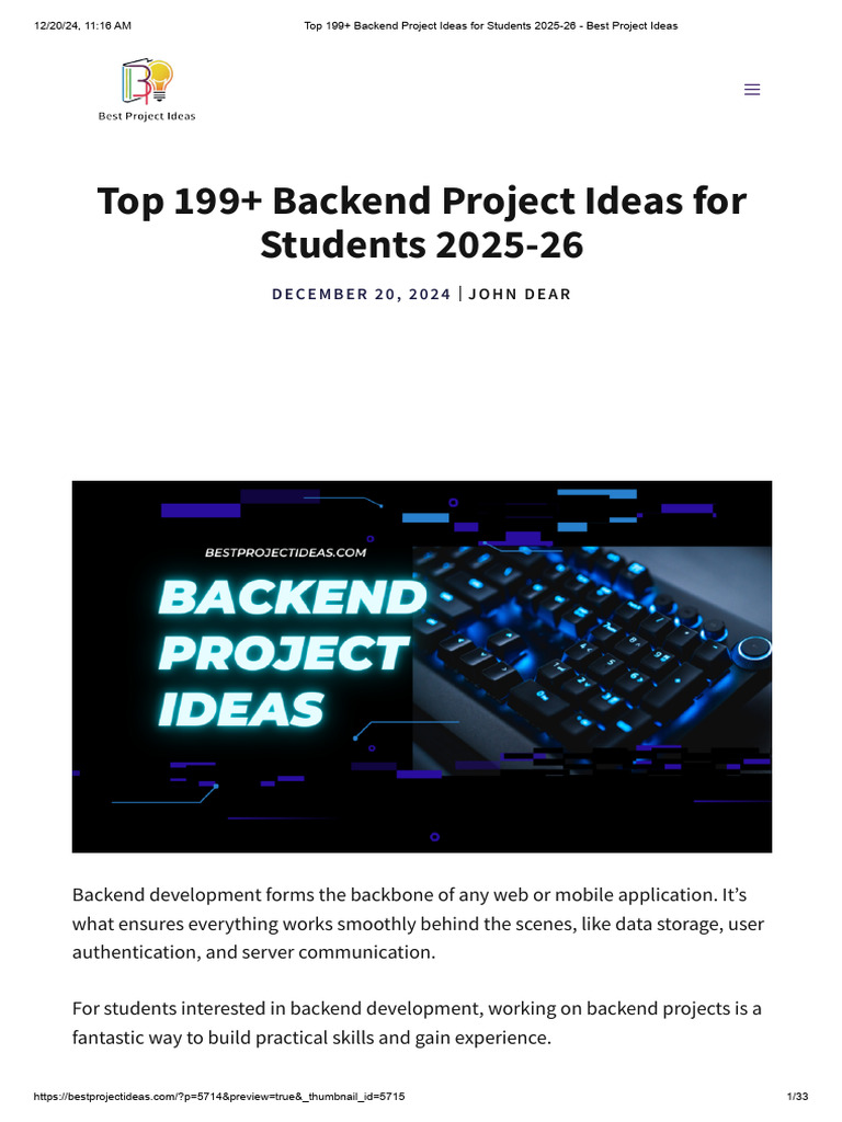 Backend-Project-Ideas | PDF | Machine Learning | Internet Forum