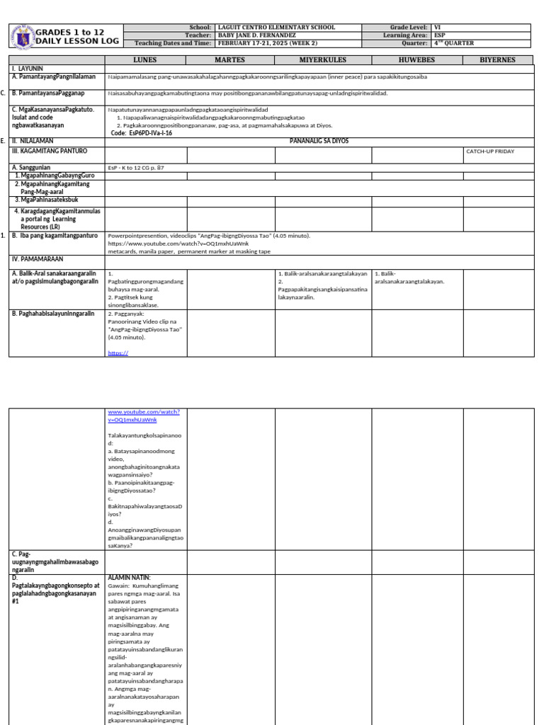DLL_ESP 6_Q4_W2 | PDF