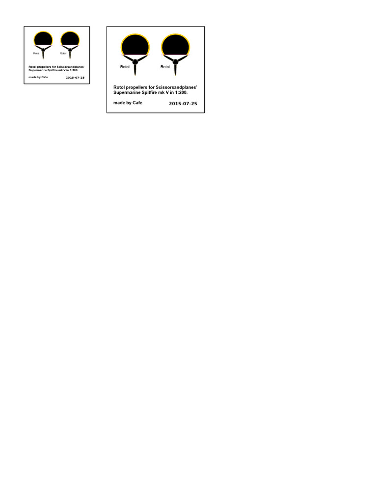 Rotol Propellers for Spitfire Models | PDF
