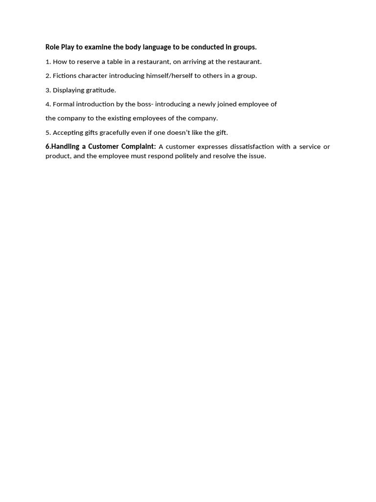 Role Play | PDF