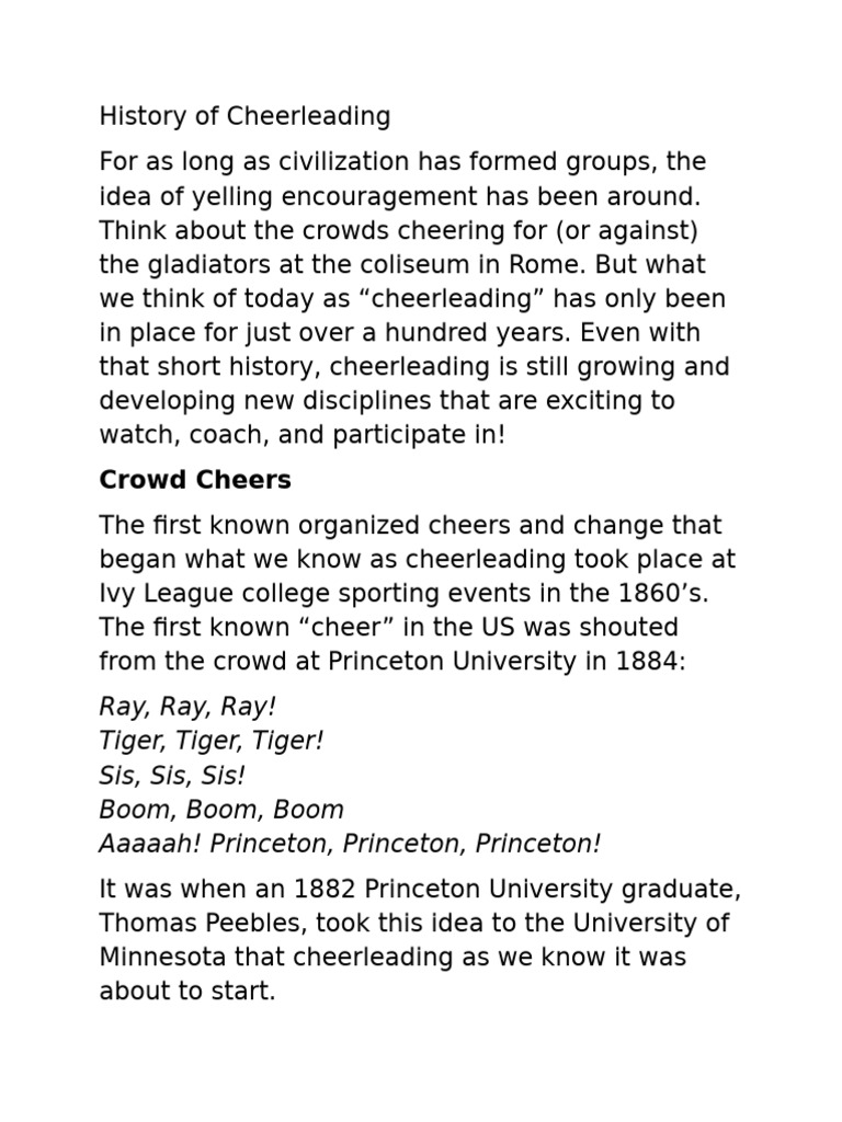 History of Cheerleading | PDF