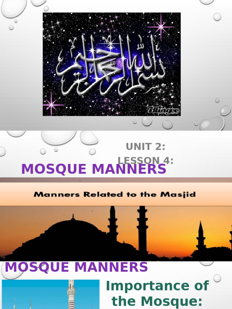 Mosque Manners 4 | PDF