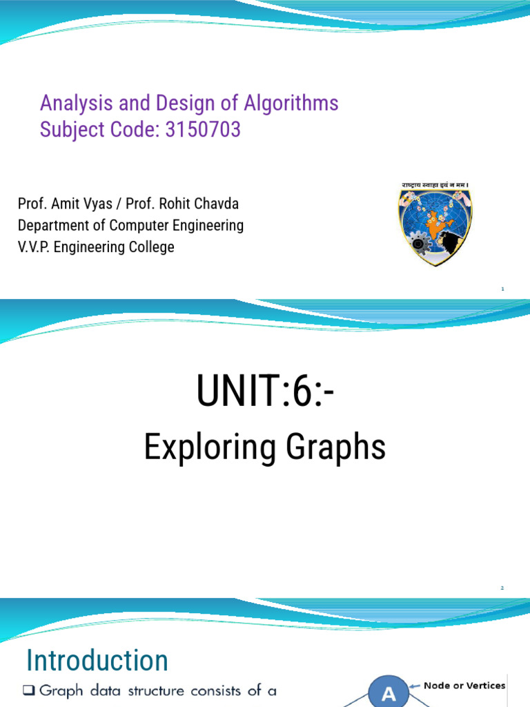 Unit 6 Exploring Graphs | PDF | Vertex (Graph Theory) | Theoretical Computer Science