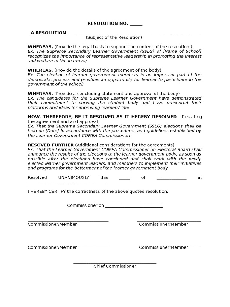 SELG SSLG-Election Forms-Template | PDF