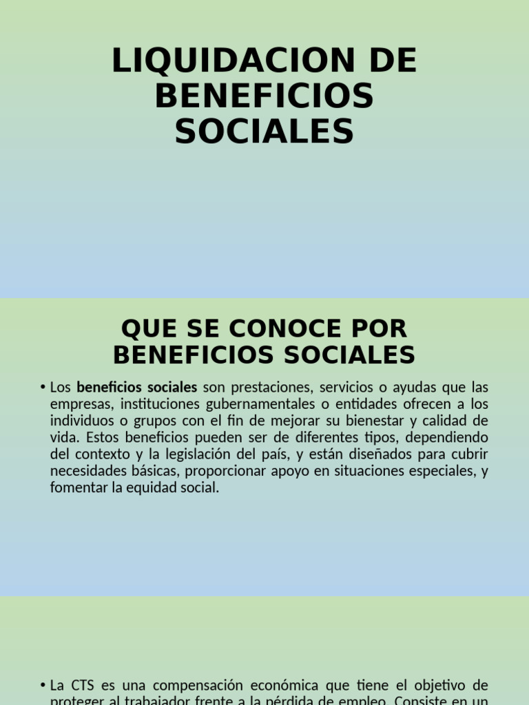 Liquidacion de Beneficios Sociales | PDF | Pensión | Salario
