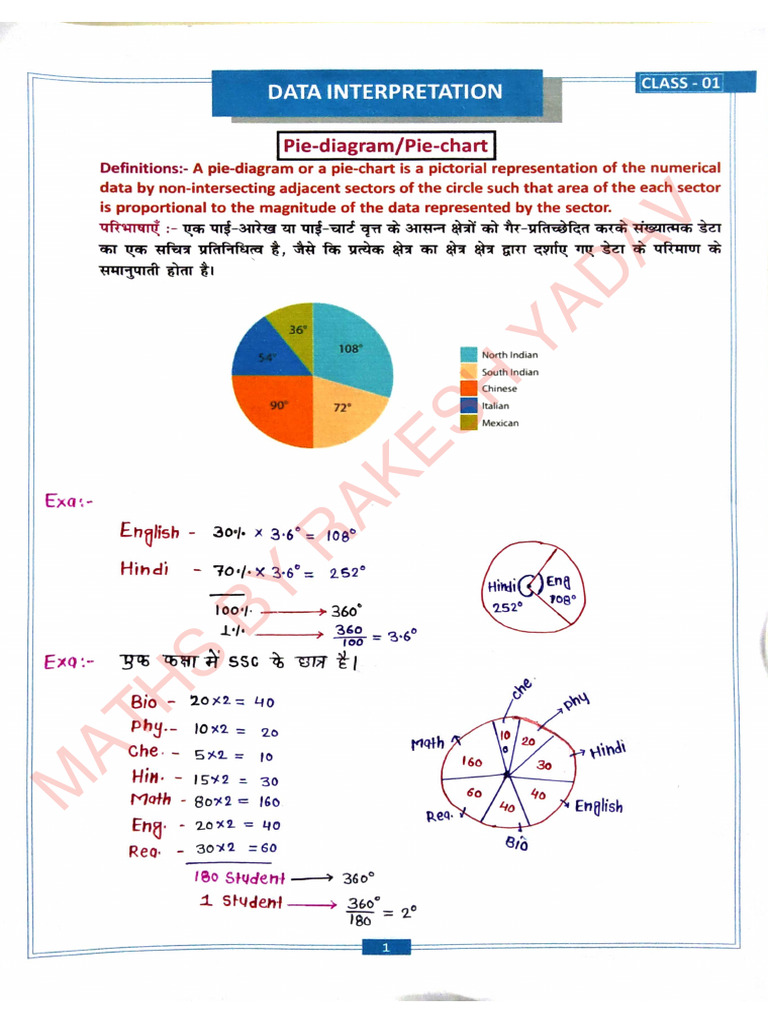 Math Class Notes Data Interpretation (DI) | PDF
