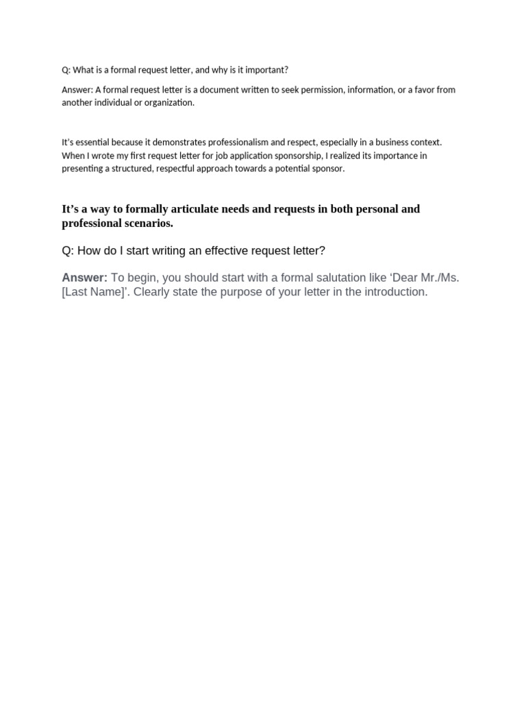 Writing Effective Request Letters | PDF