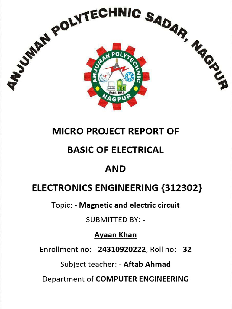 Basics of Electrical & Electronics Report | PDF