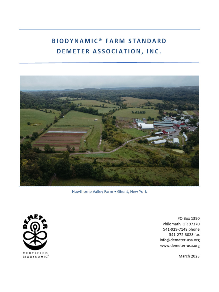 Demeter Farm Standard | PDF | Compost | Crop Rotation