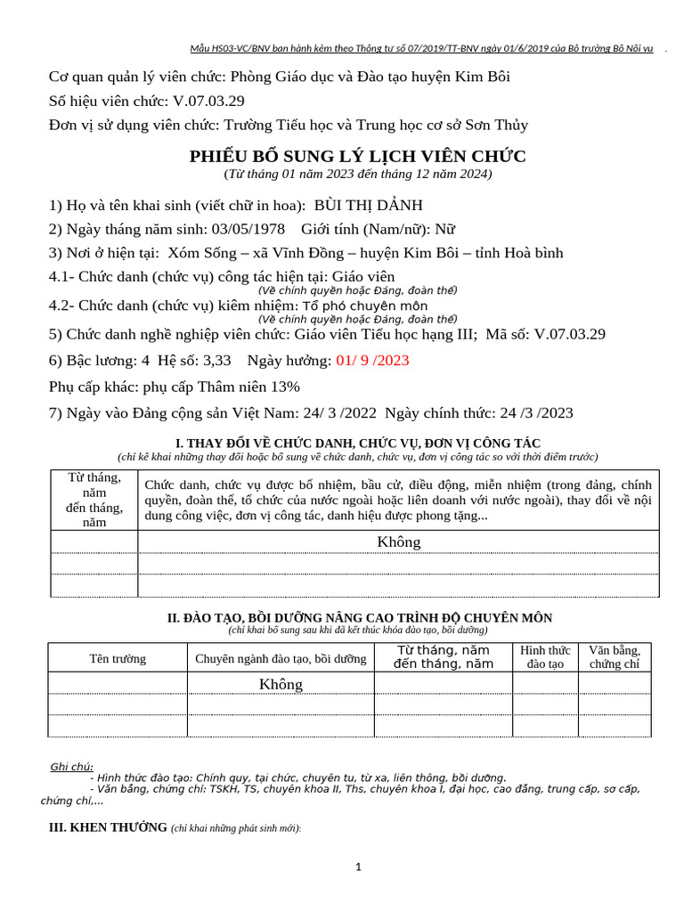 BỔ SUNG SYLL 03 -2024-2025Dảnh | PDF