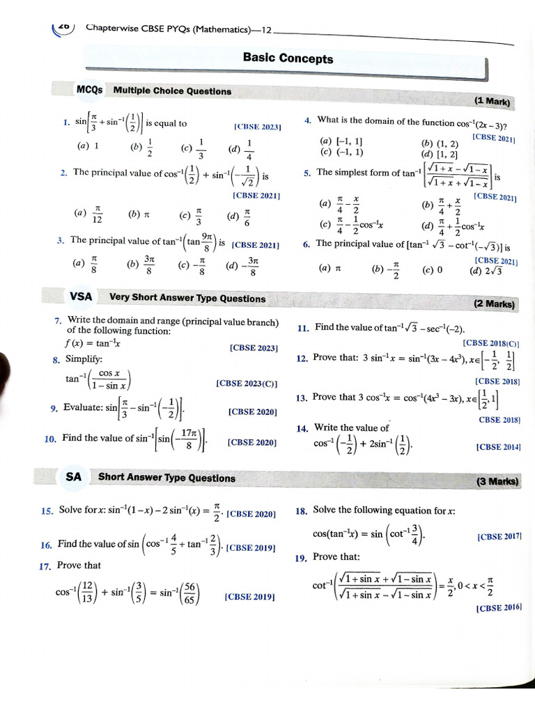 ITF and Determinant PYQ | PDF