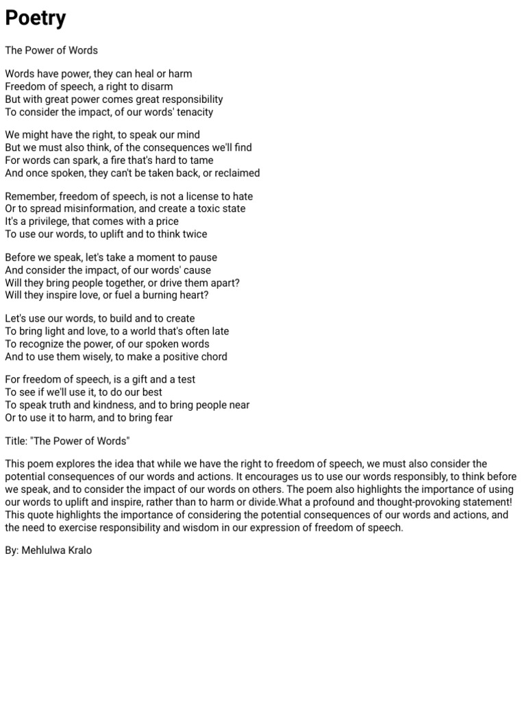 The Power of Words | PDF