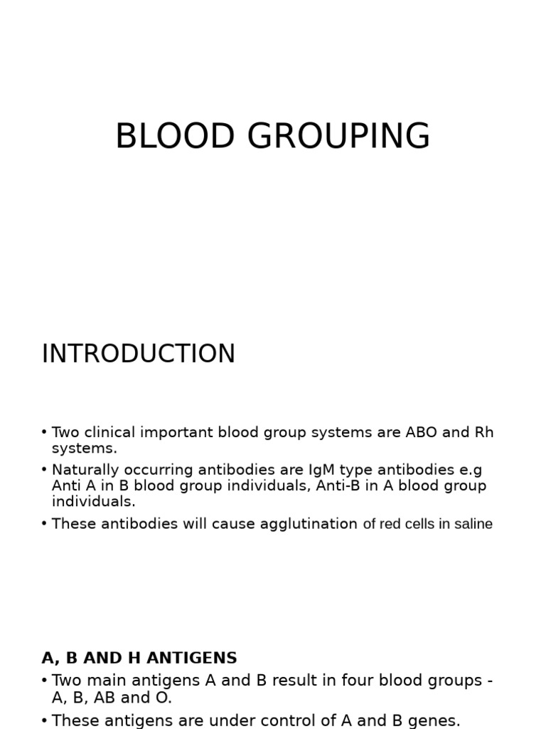 Blood Group Identification Techniques | PDF