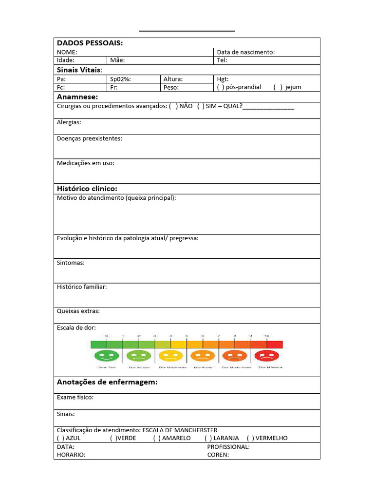 Ficha de Triagem | PDF