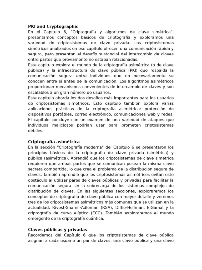 CISSP Chapter 7 | PDF | Clave (criptografía) | Criptografía de clave pública