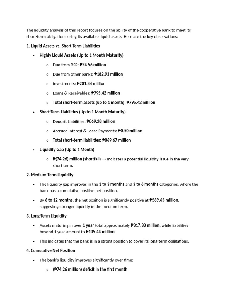 Analyzation of Liquidity Monitoring | PDF | Market Liquidity | Banks