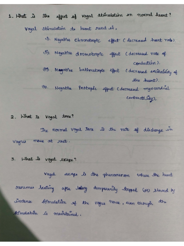 Effect of Vagal Stimulation | PDF