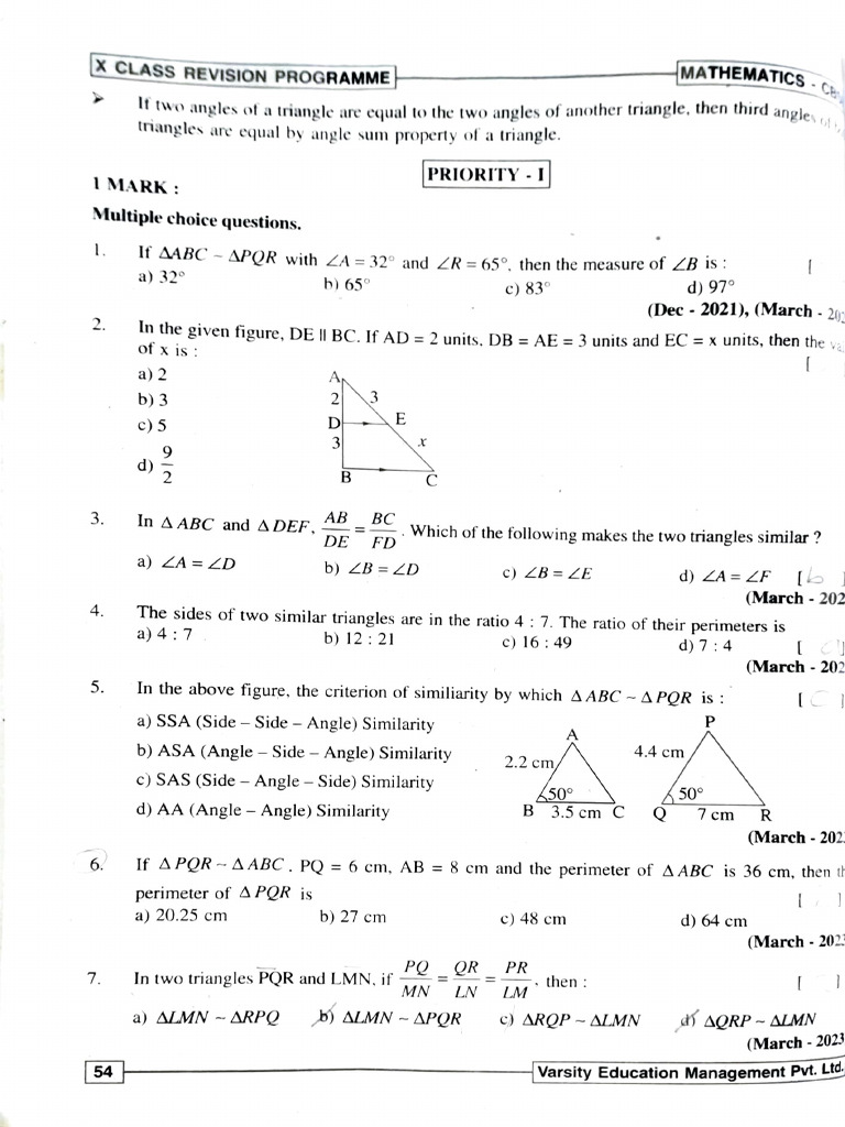 Triangles Extra Questions | PDF | Triangle | Euclid