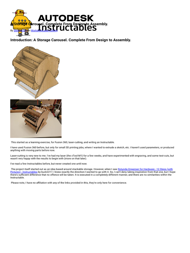 A Storage Carousel. Complete From Design To Assembly. - 14 Steps (With Pictures) - Instructables ...
