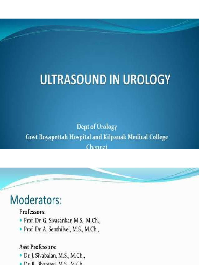 Ultrasound in Urology | PDF
