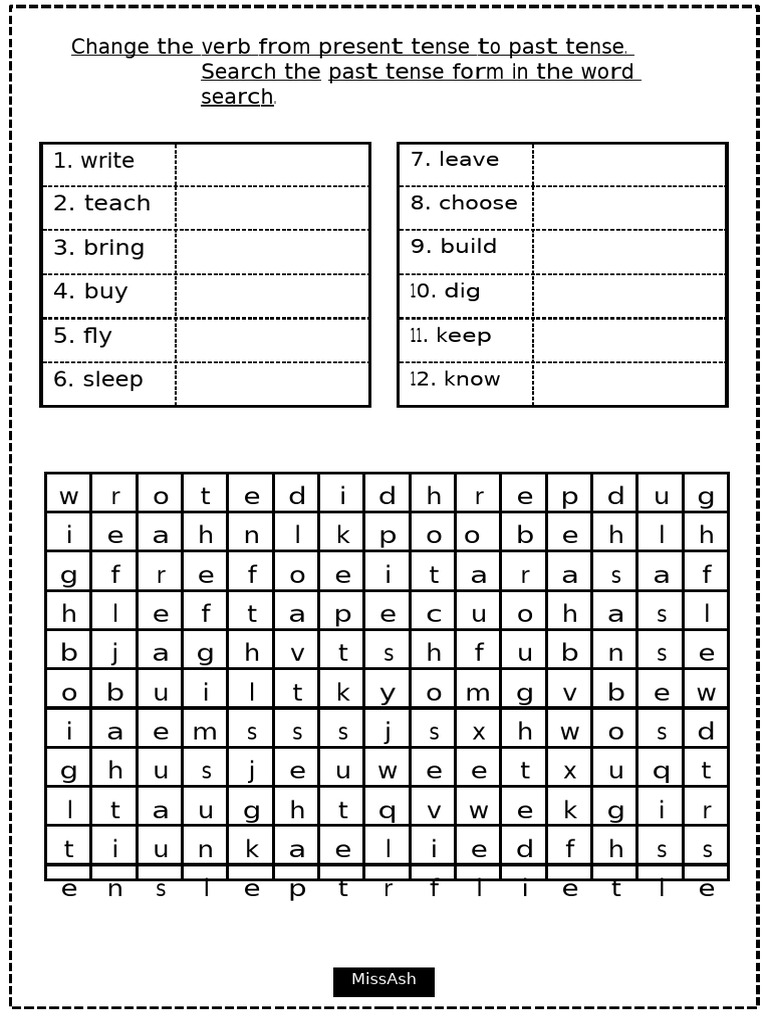 Change Verbs from Present to Past | PDF | Linguistics | Grammar