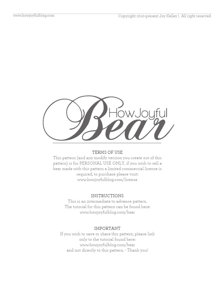 How Joyful Bear | PDF