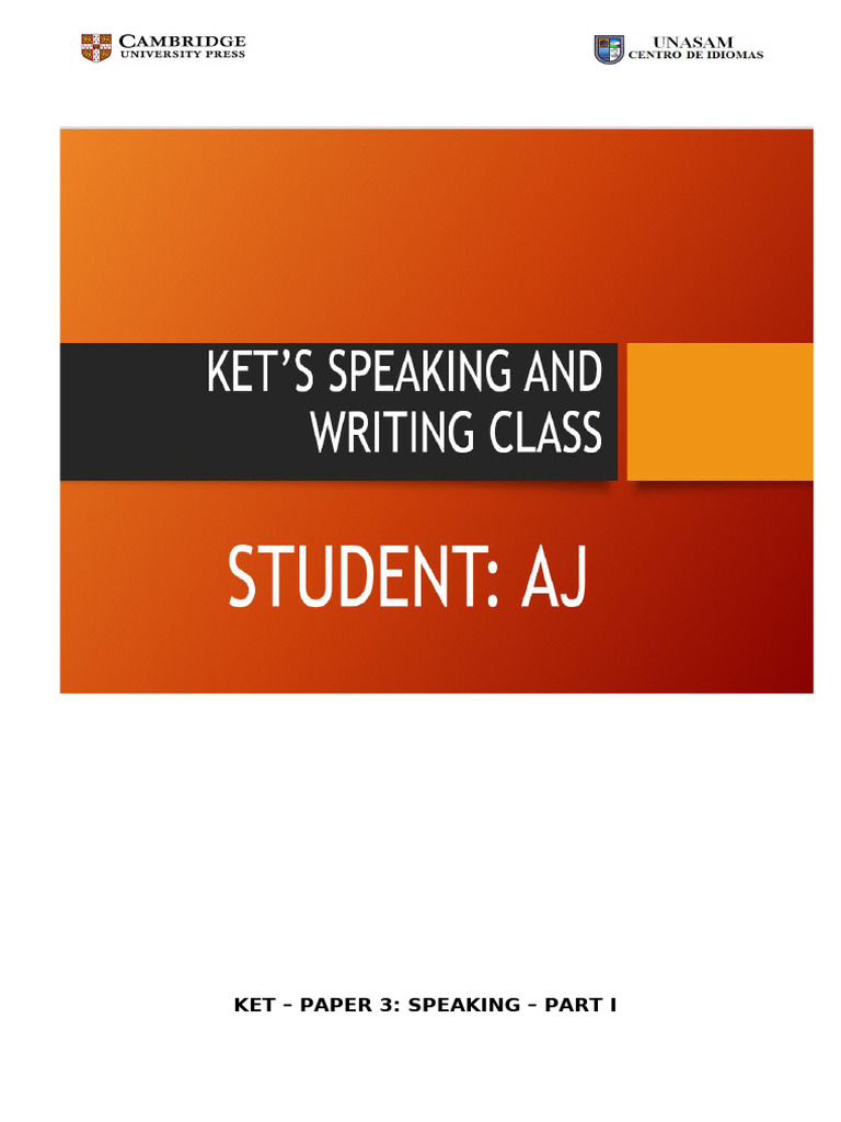 KET OrAL EXAM With Answers | PDF