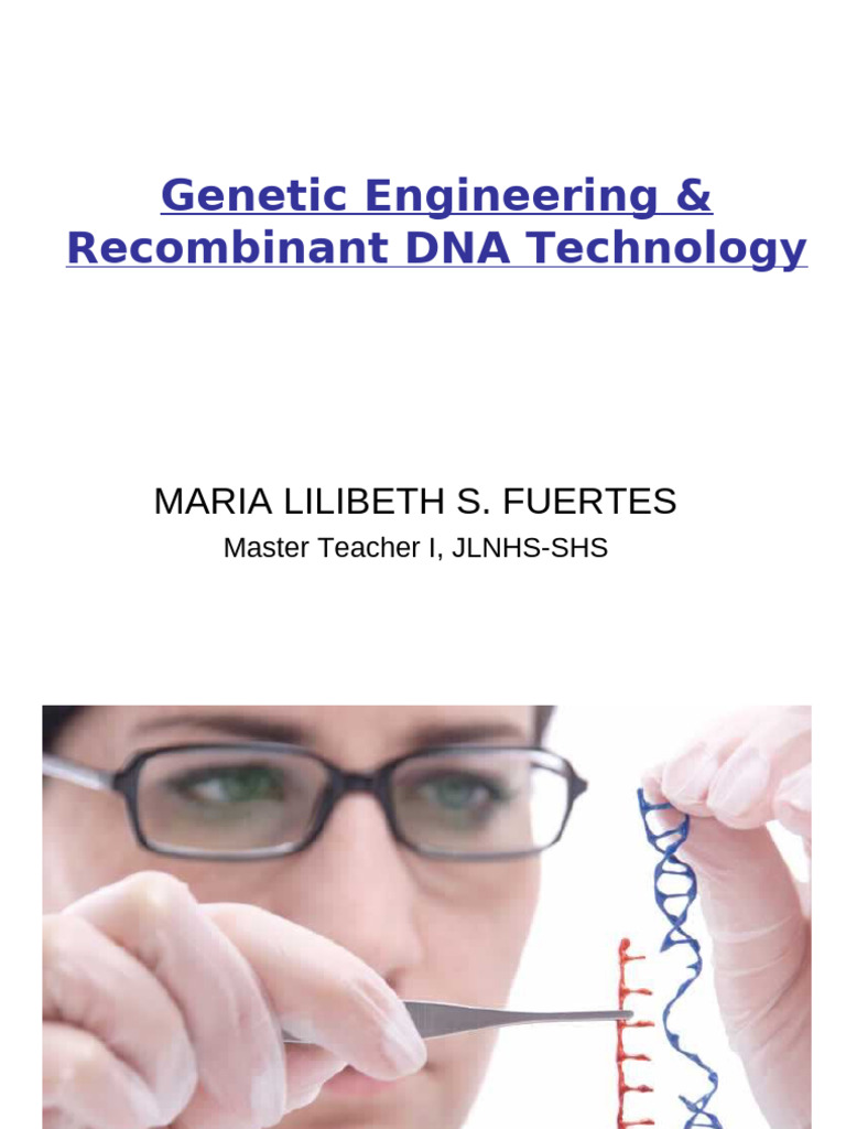 Genetic Engineering Recombinant DNA Technology | PDF | Ploidy ...