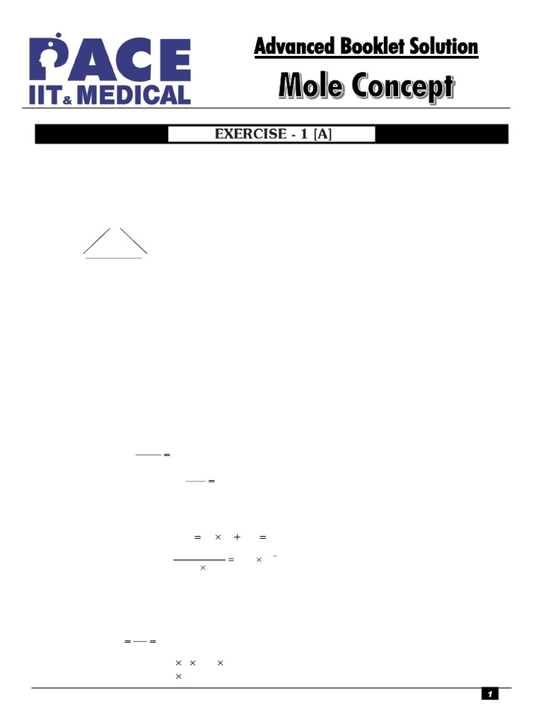 Mole Concept | PDF | Mole (Unit) | Chemistry