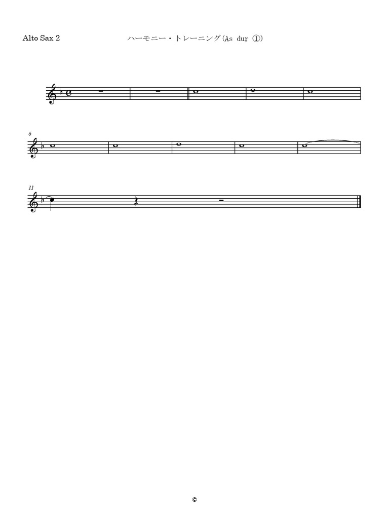 ハーモニートレーニング (応用編) - Alto Sax 2 | PDF