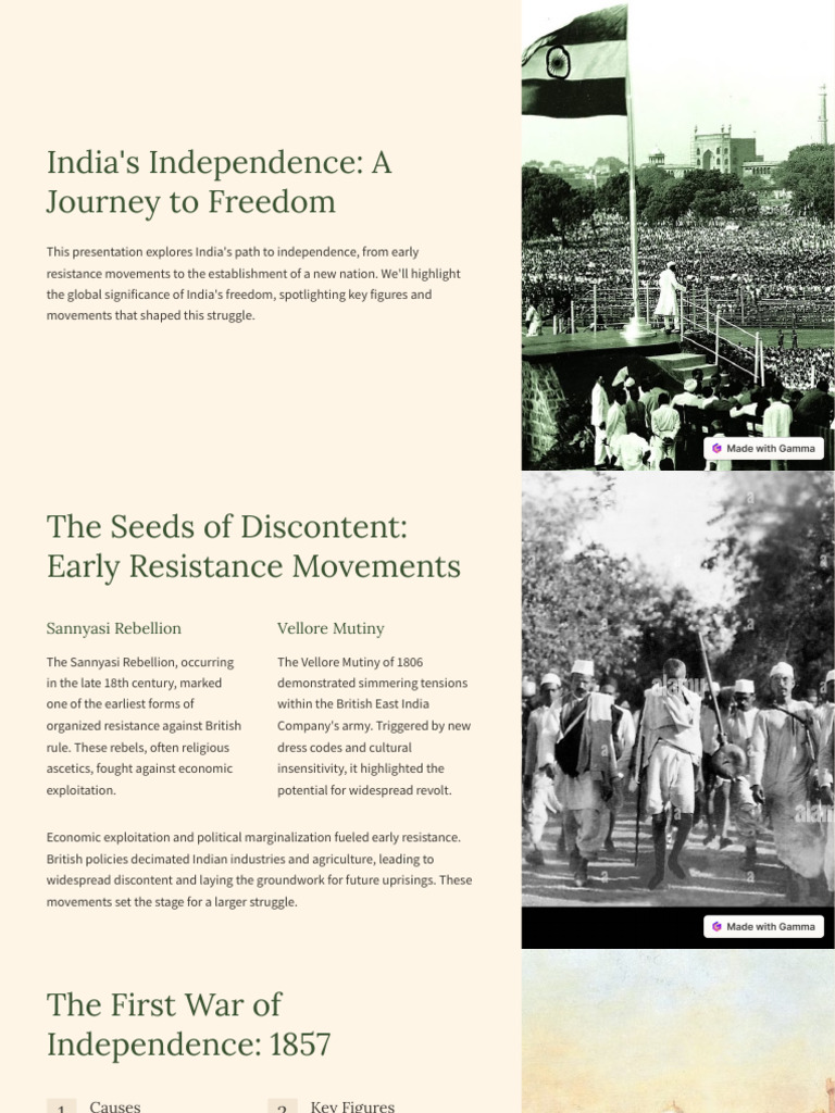Indias Independence A Journey To Freedom | PDF | Partition Of India ...