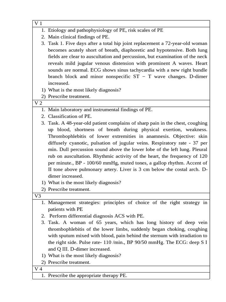 PE tasks | PDF | Vein | Heart