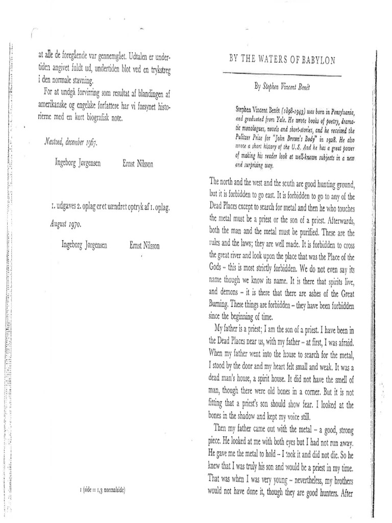 By The Waters of Babylon | PDF