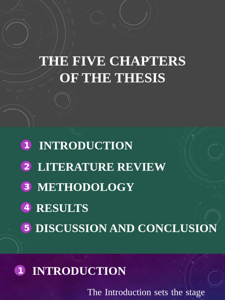 THE FIVE CHAPTERS OF THE THESIS | PDF | Methodology | Data