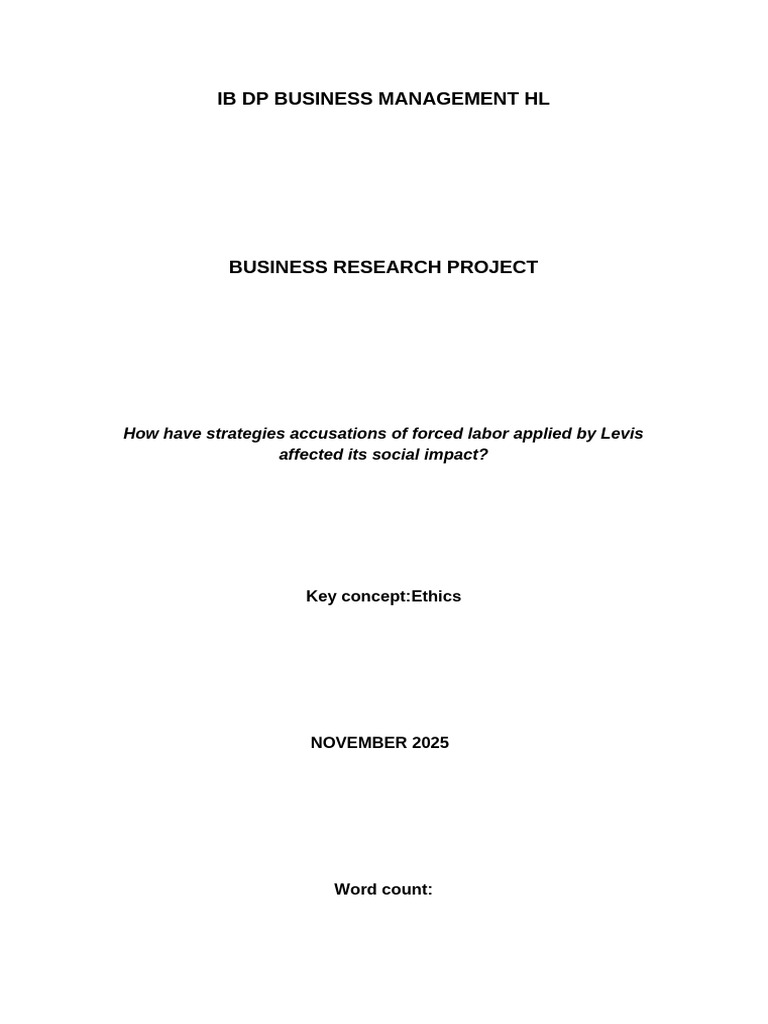 Ib DP Business Management HL | PDF