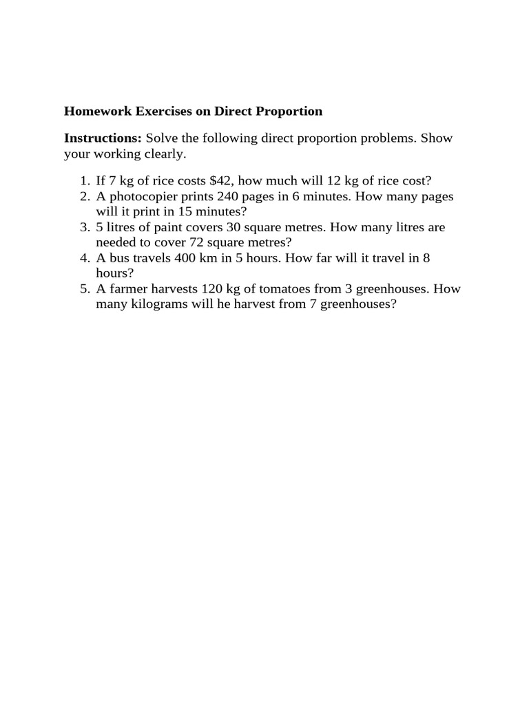 Direct Proportion | PDF