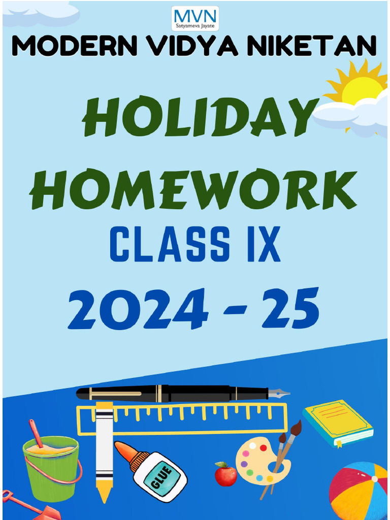 Class Ix Holiday Homework 2024 | PDF | Homework