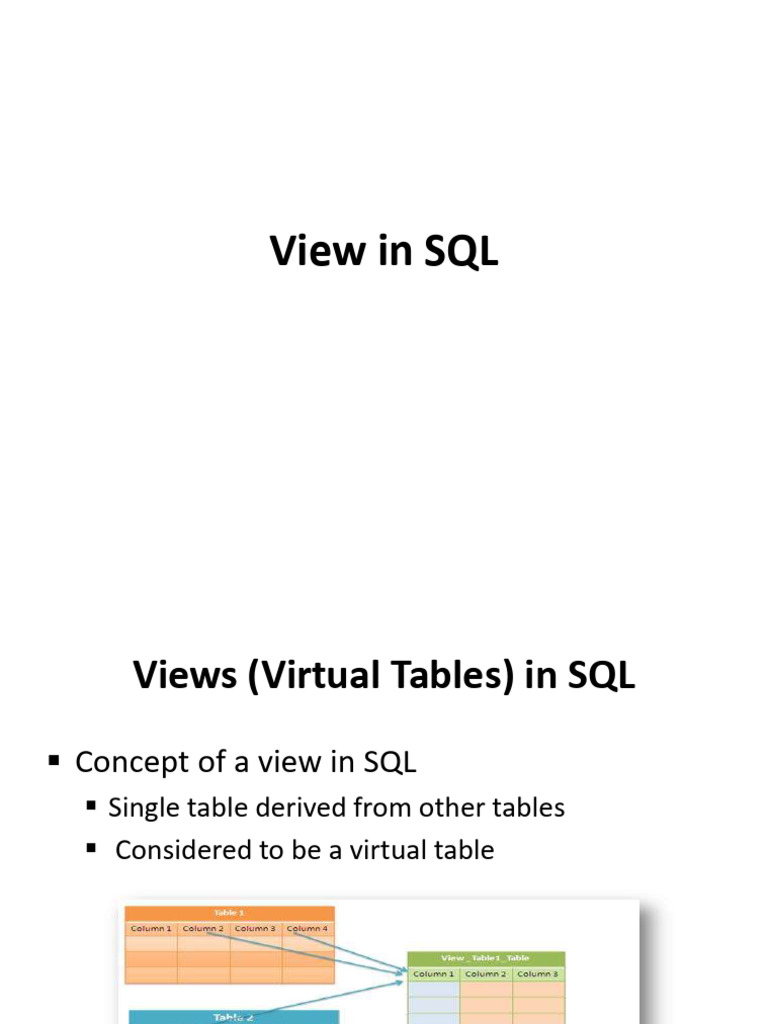 8 SQL VIEW | PDF | Table (Database) | Sql 8 SQL VIEW | PDF | Table (Database) | Sql